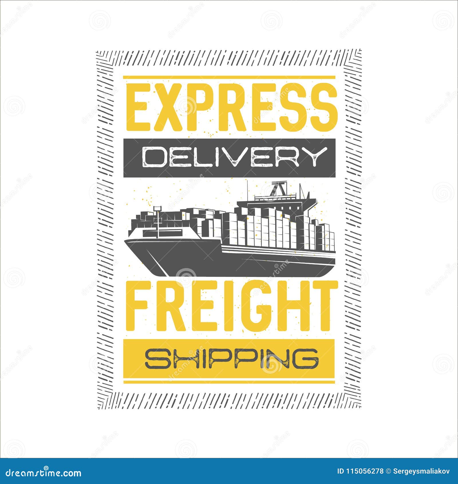 Worldwide Shipping Design Template Stock Vector - Illustration of ocean ...