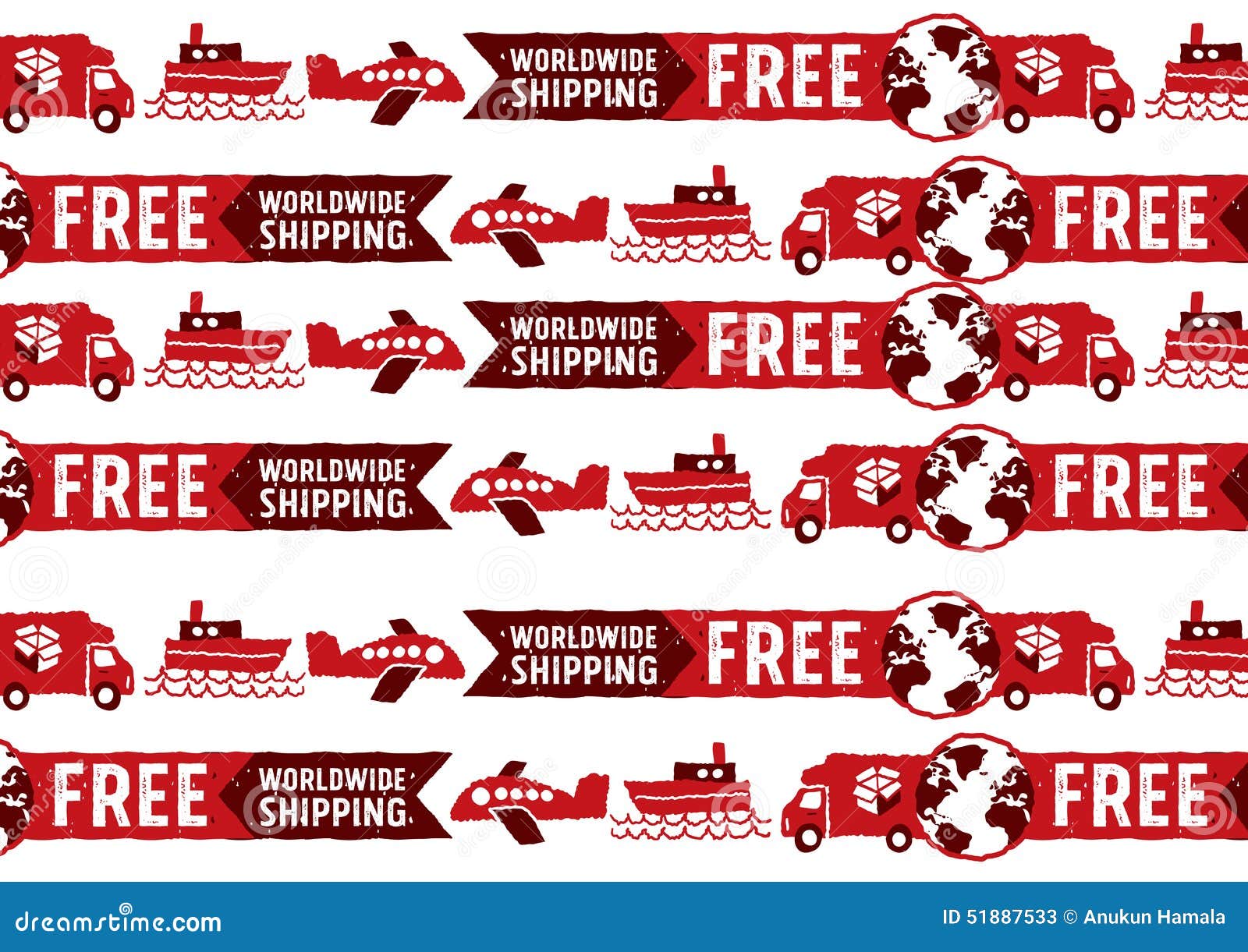 Worldwide Shipping Logos and Signs Pattern Stock Vector - Illustration ...