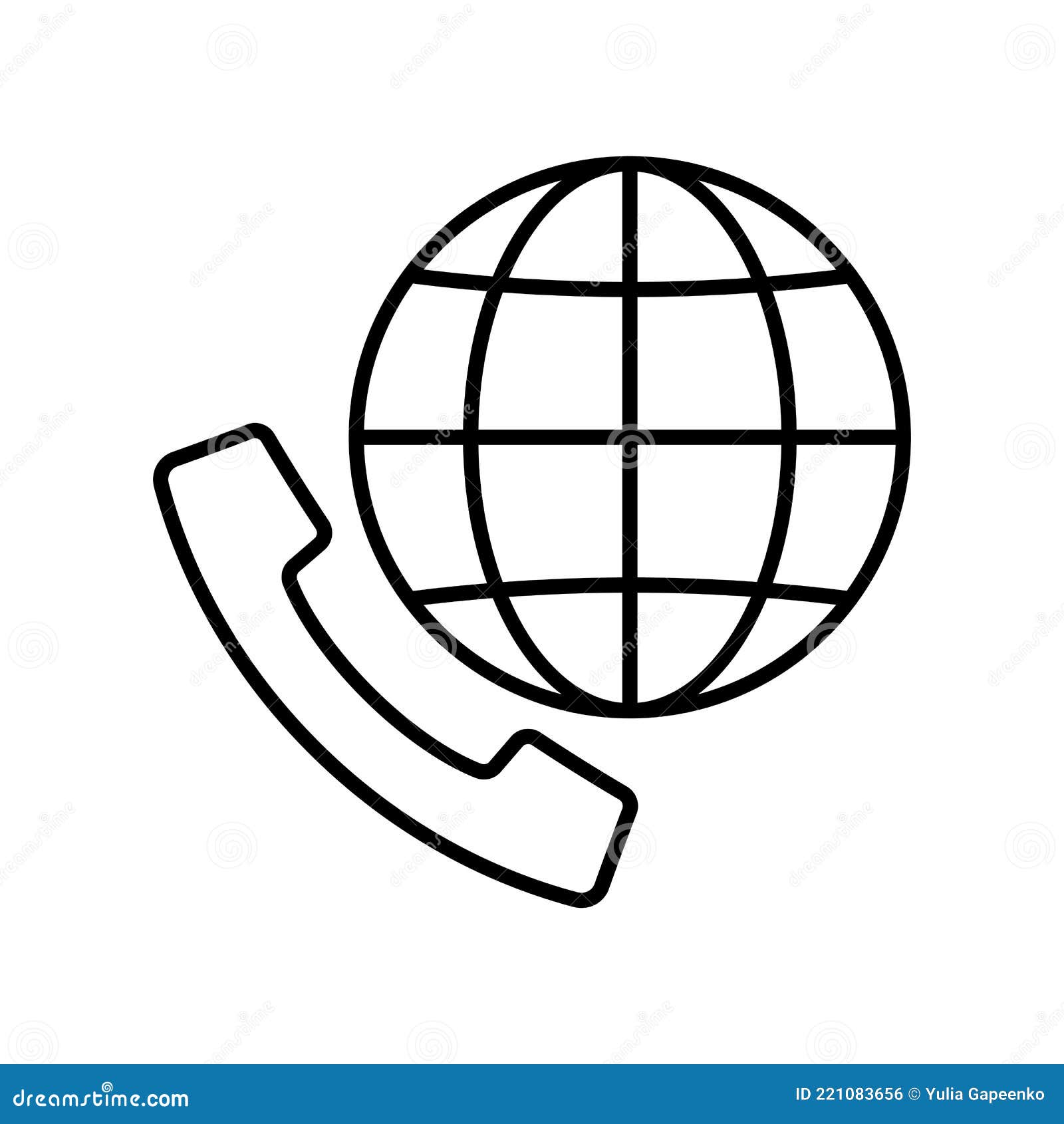 Worldwide Support Icon on White. Vector Illustration Stock Vector ...