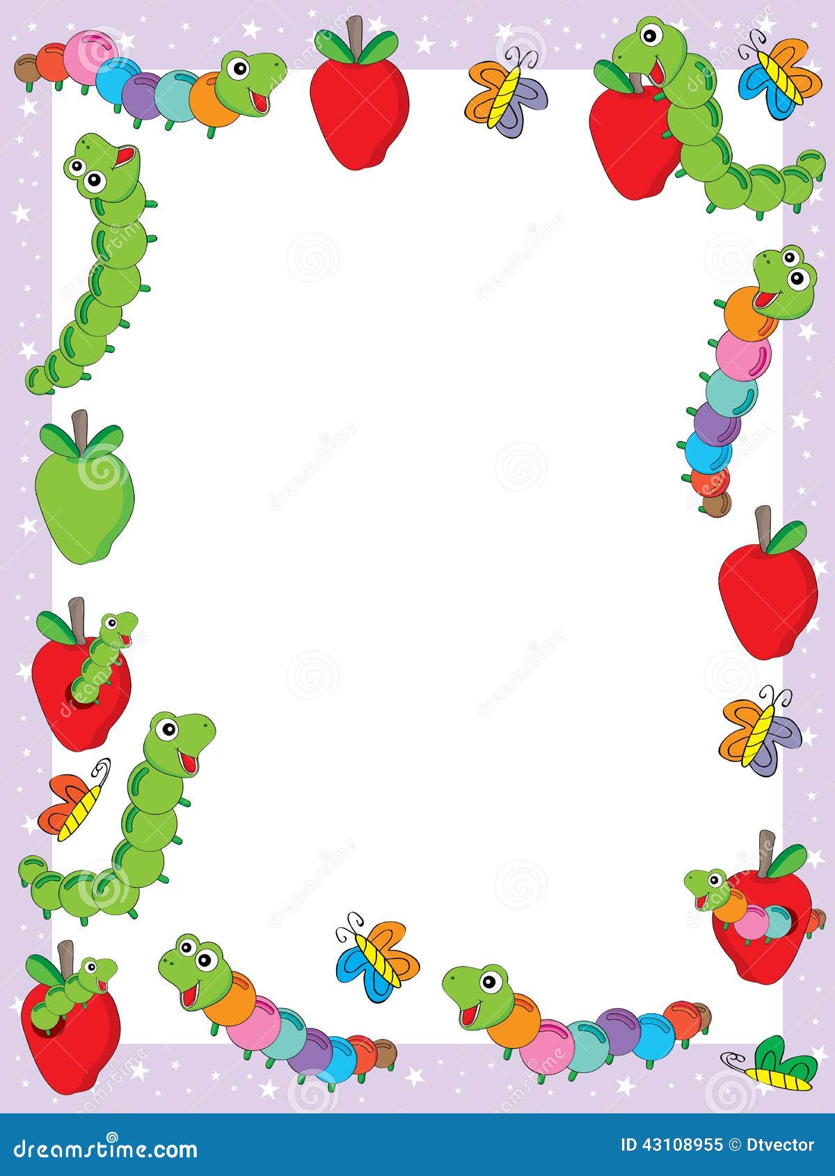 Worm Around Frame stock vector. Illustration of food - 43108955