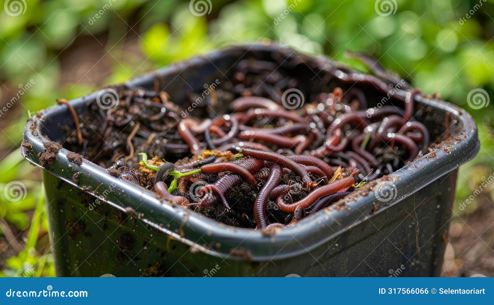 Worm Bin Design and Location Tips Stock Illustration - Illustration of ...