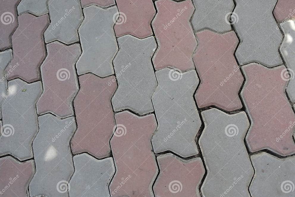 Worm Brick Concrete Floor Texture Stock Photo - Image of roadside ...