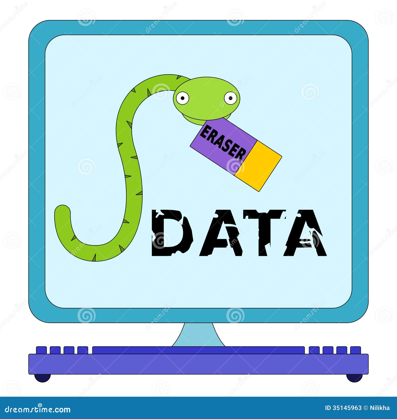 Worm can erase stock illustration. Illustration of pest - 35145963