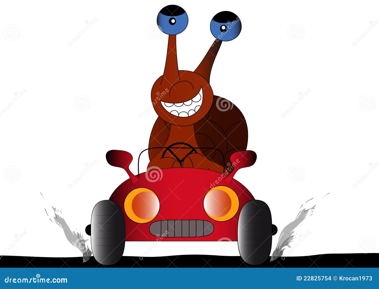 Worm and car stock illustration. Illustration of creative - 22825754