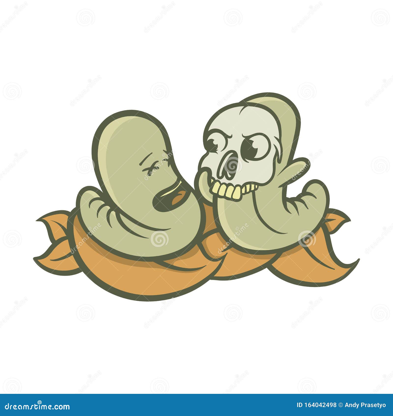 Worm cartoon stock vector. Illustration of creepy, scary - 164042498