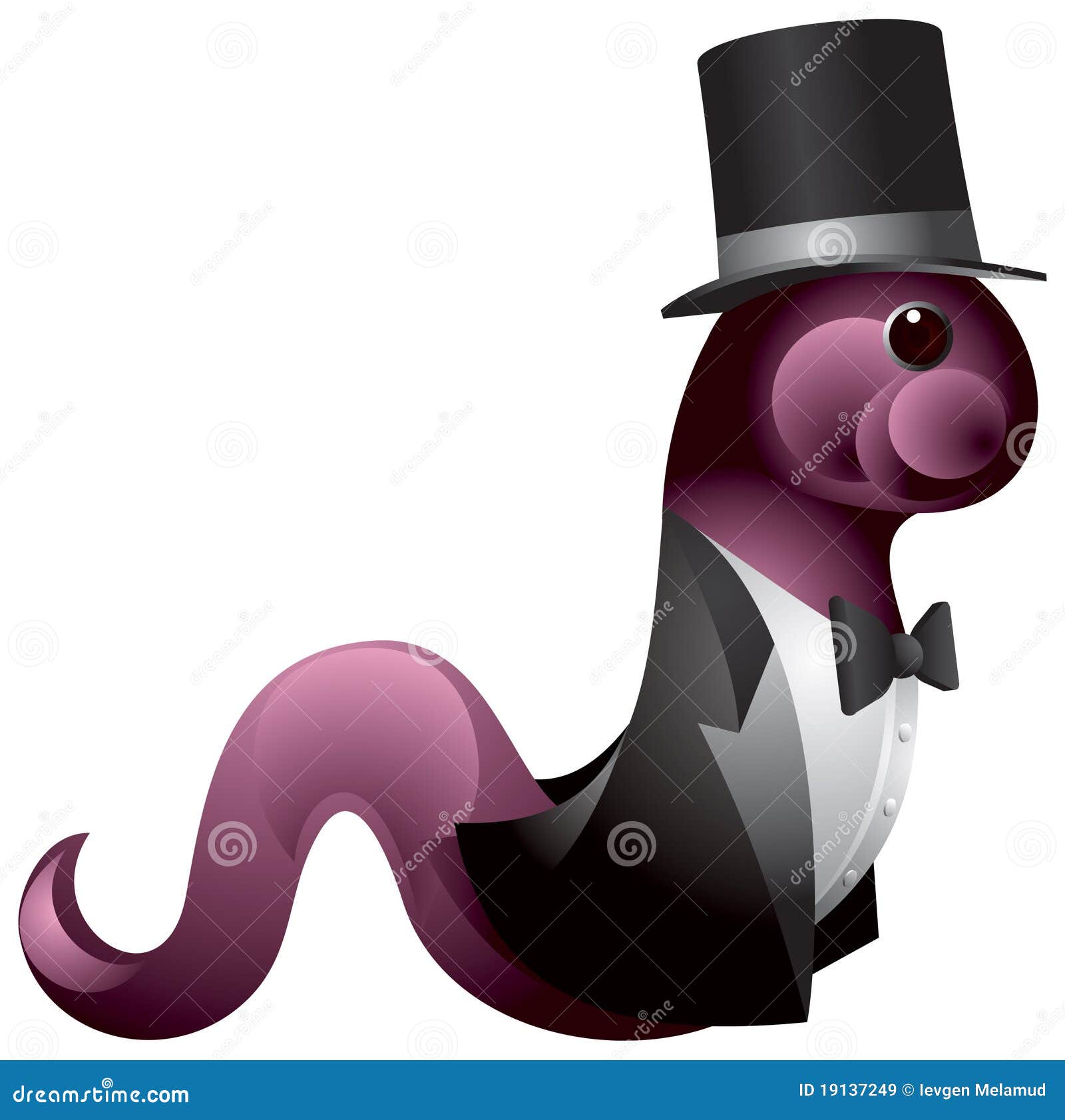 Worm or caterpillar stock vector. Illustration of black - 19137249