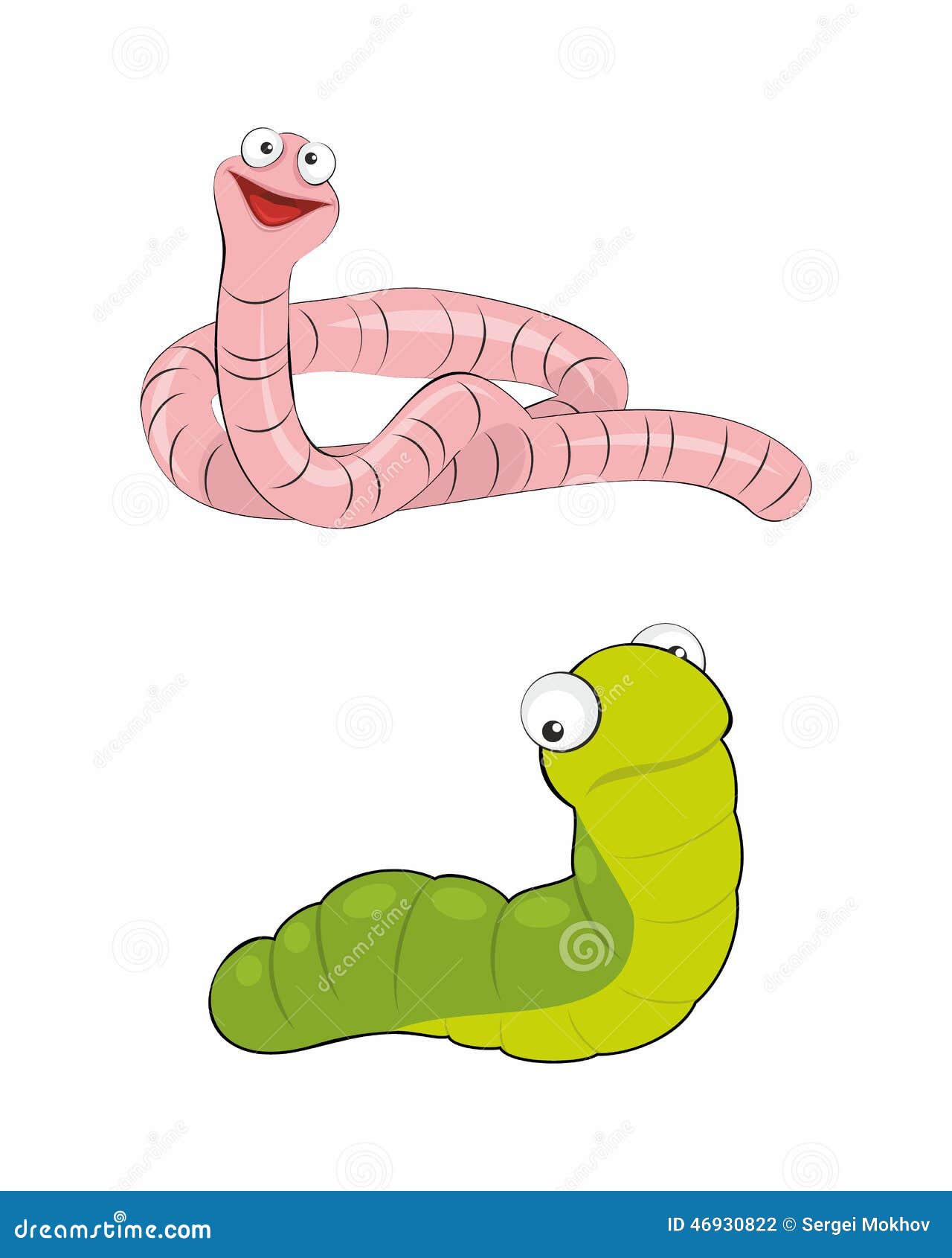 Worm and caterpillar stock vector. Illustration of character - 46930822