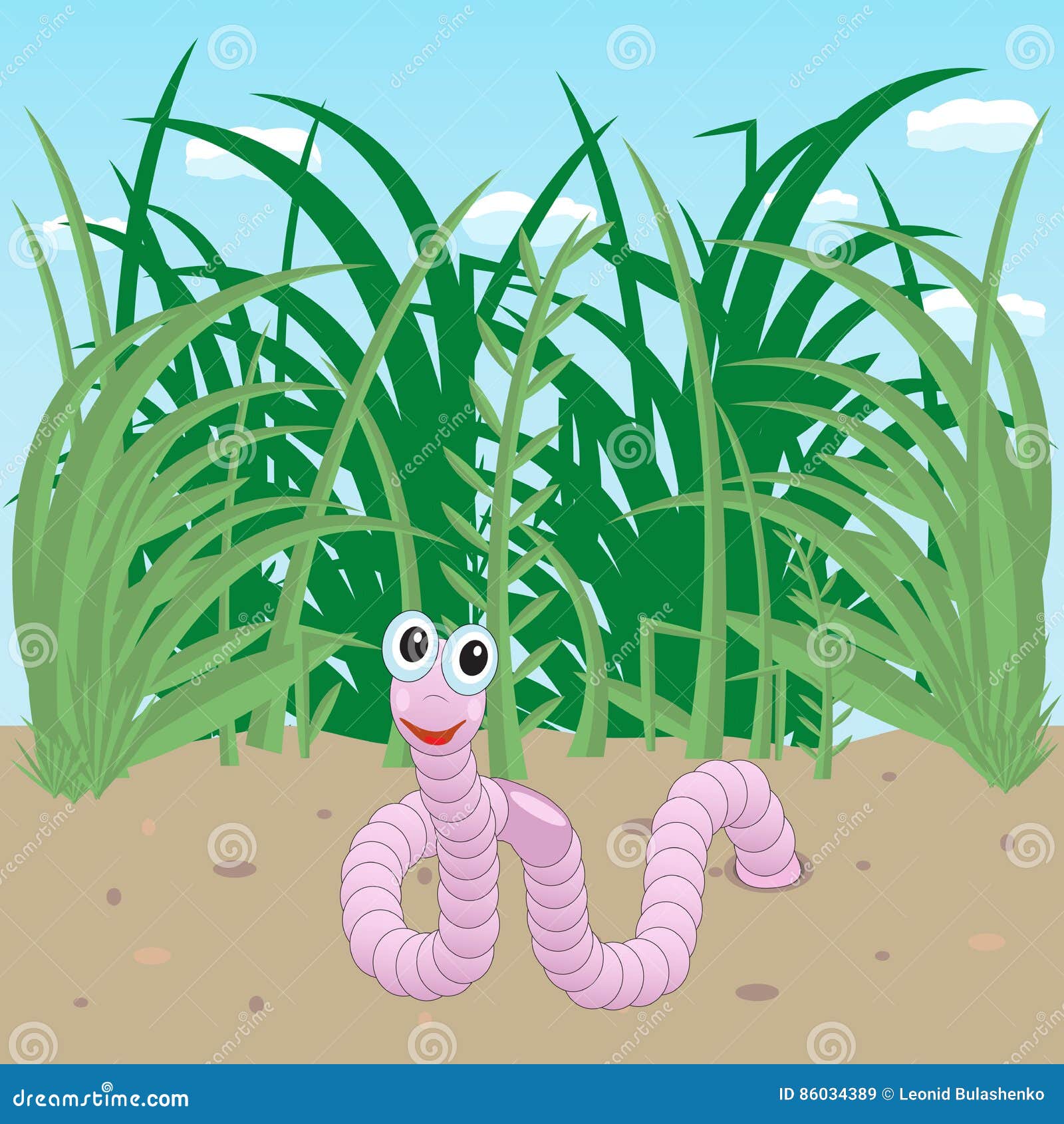 Worm In Ground. Spring Concept. Burrows And Passages. Nature And Insect ...