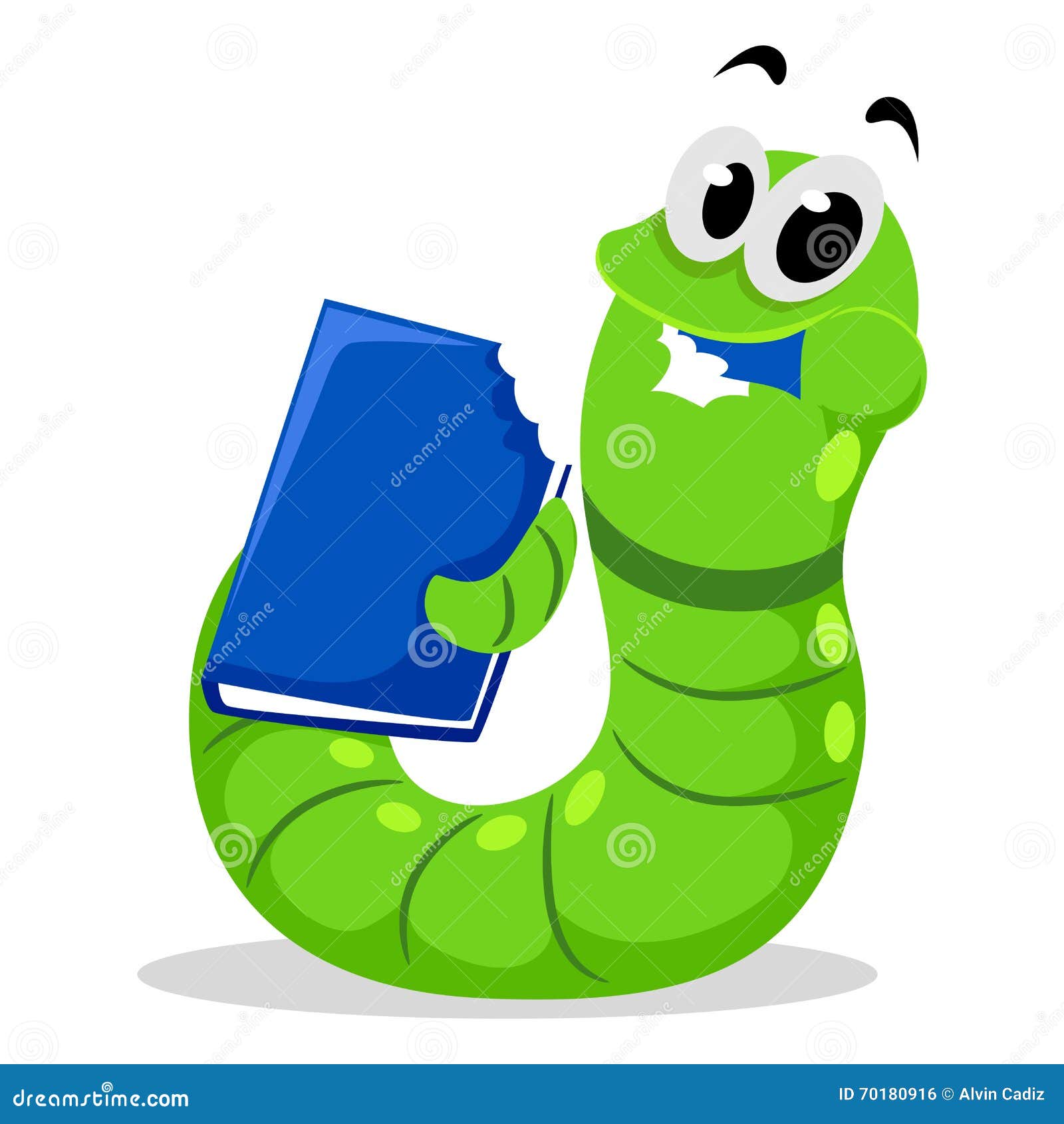 Worm eating Book stock vector. Illustration of animal - 70180916