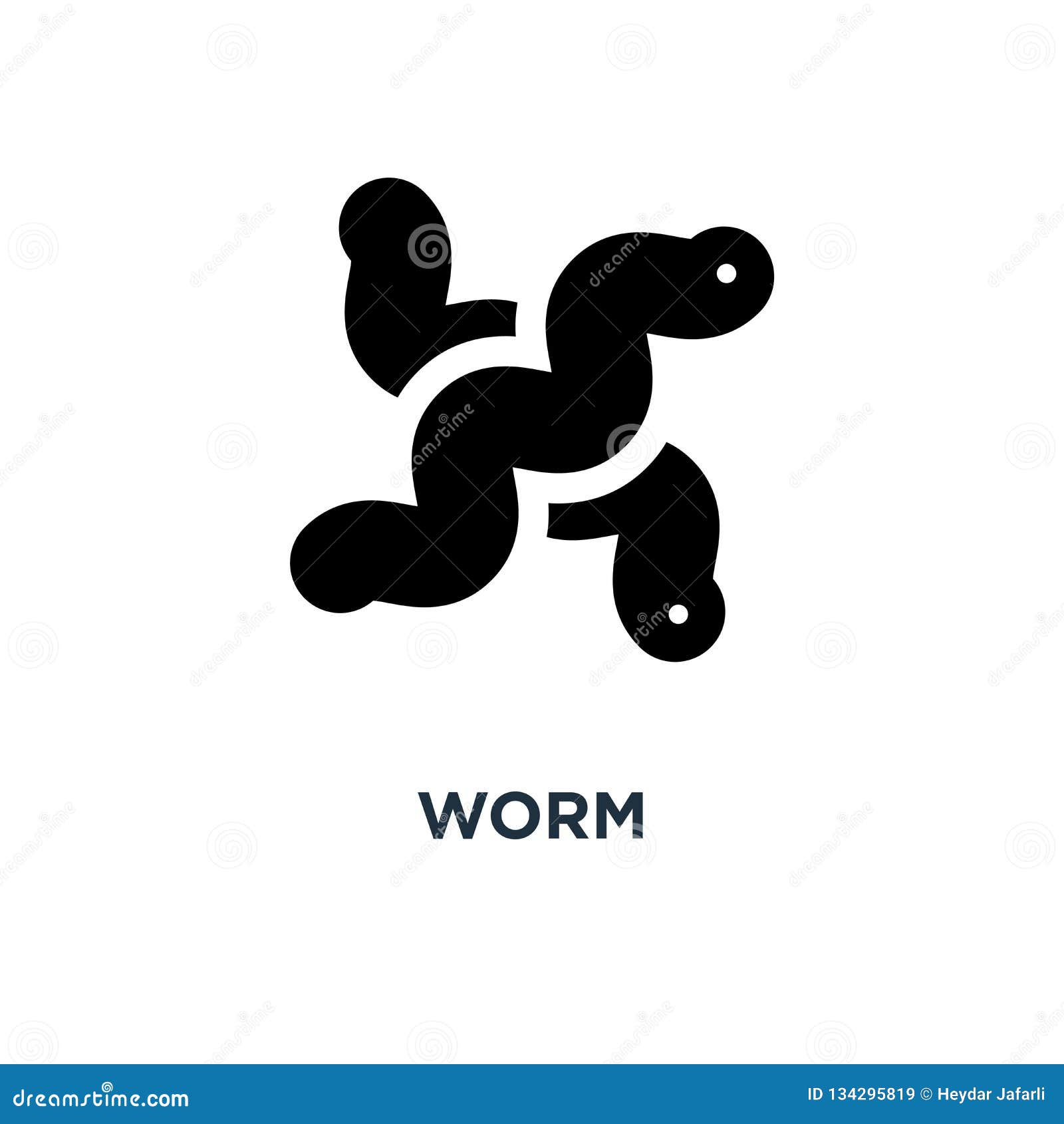 Worm Icon. Simple Element Illustration Stock Vector - Illustration of ...