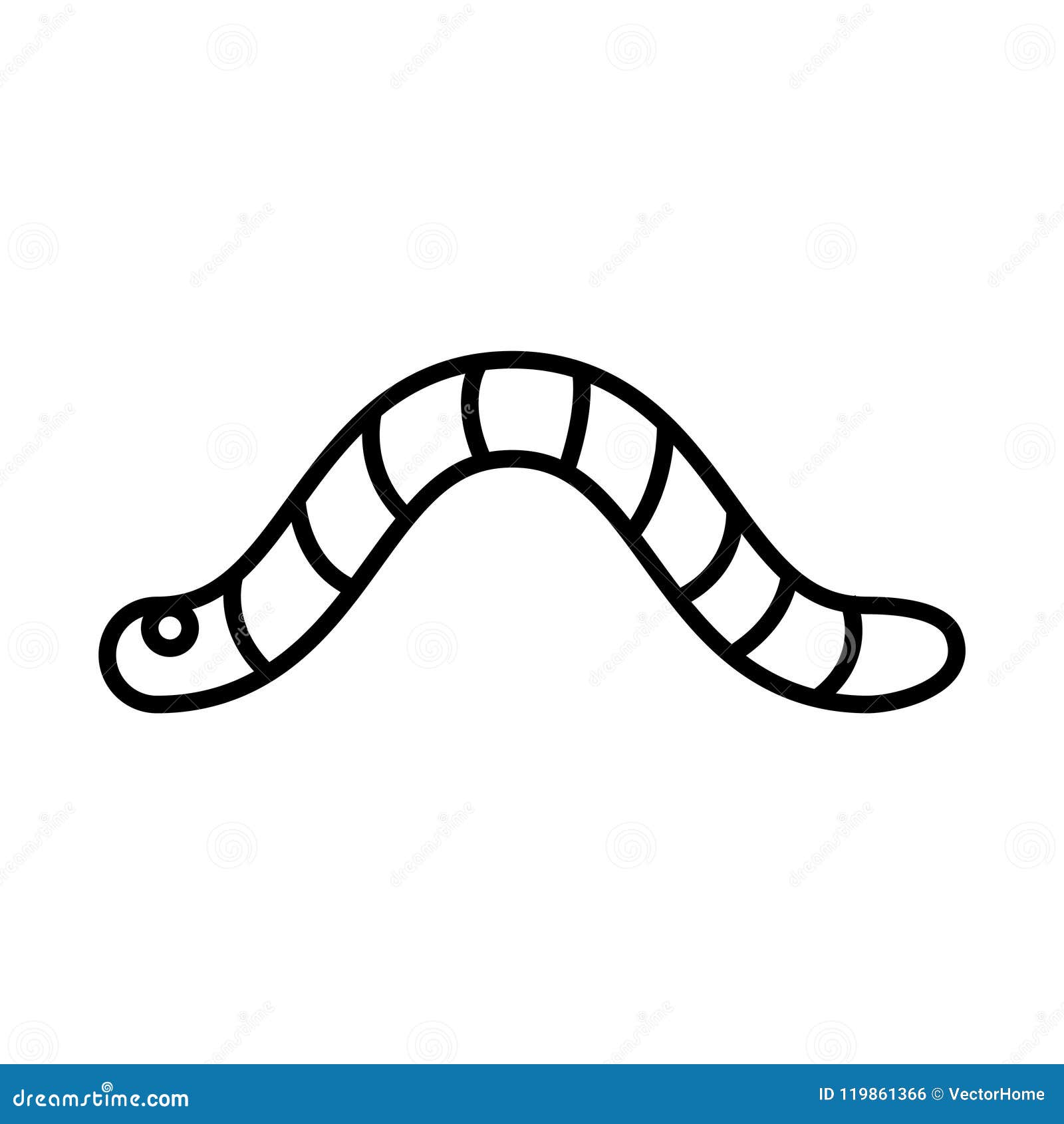 Worm Icon Vector Illustration Stock Vector - Illustration of fishing ...