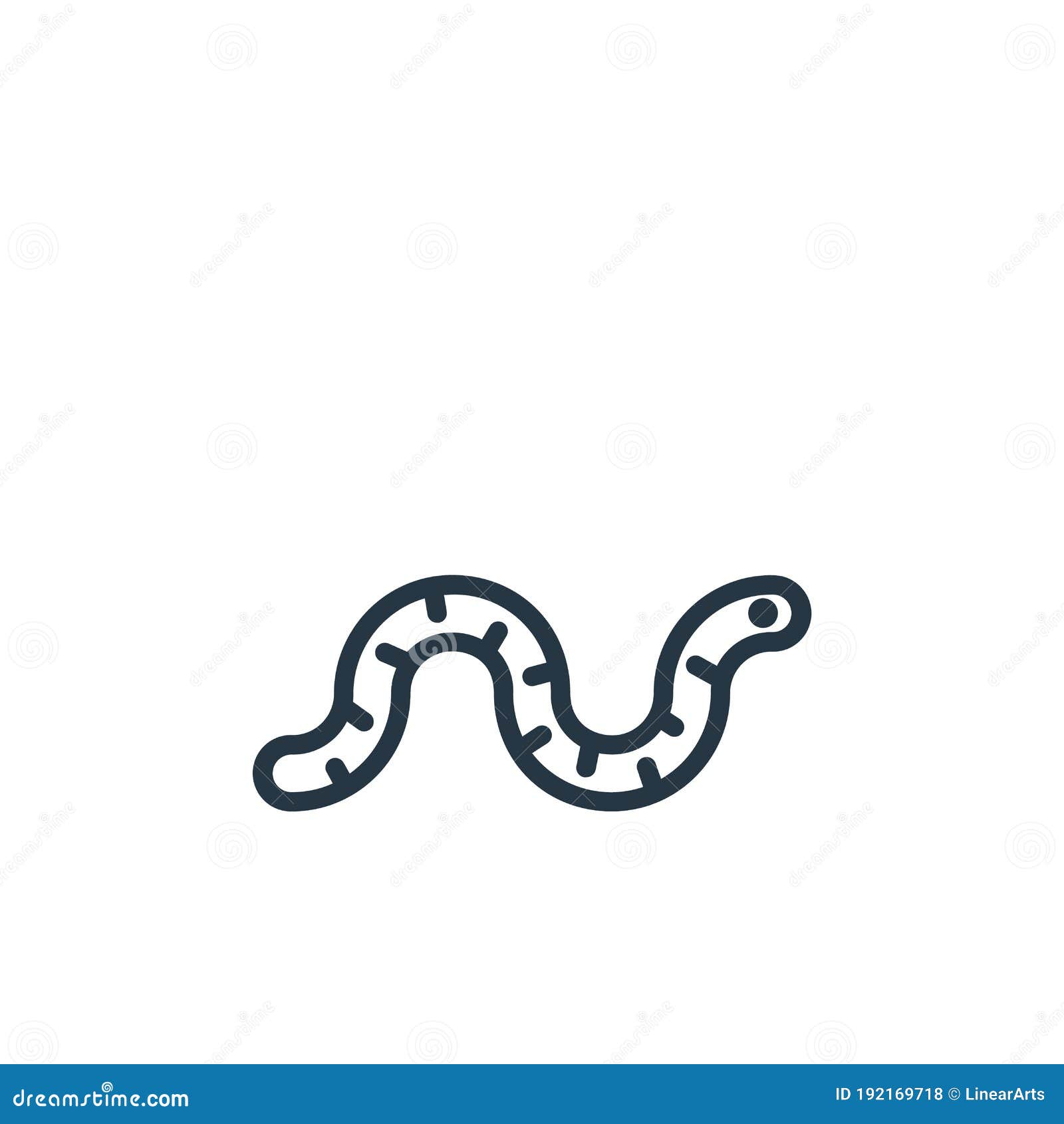 Worm Icon Vector from Spring Concept. Thin Line Illustration of Worm ...