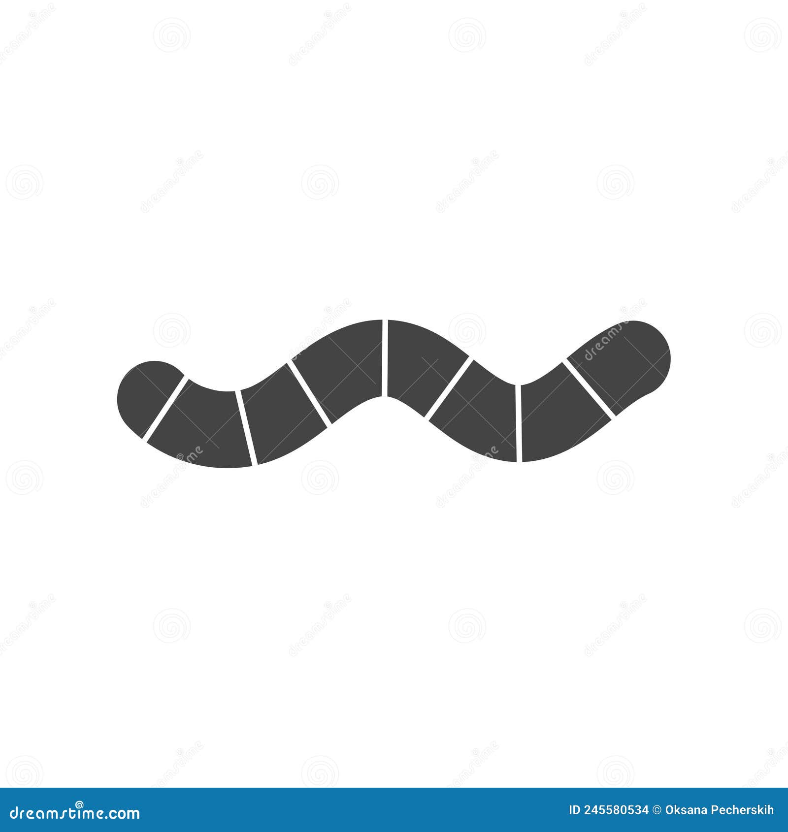 Worm Icon on White Isolated Background. Layers Grouped for Easy Editing ...