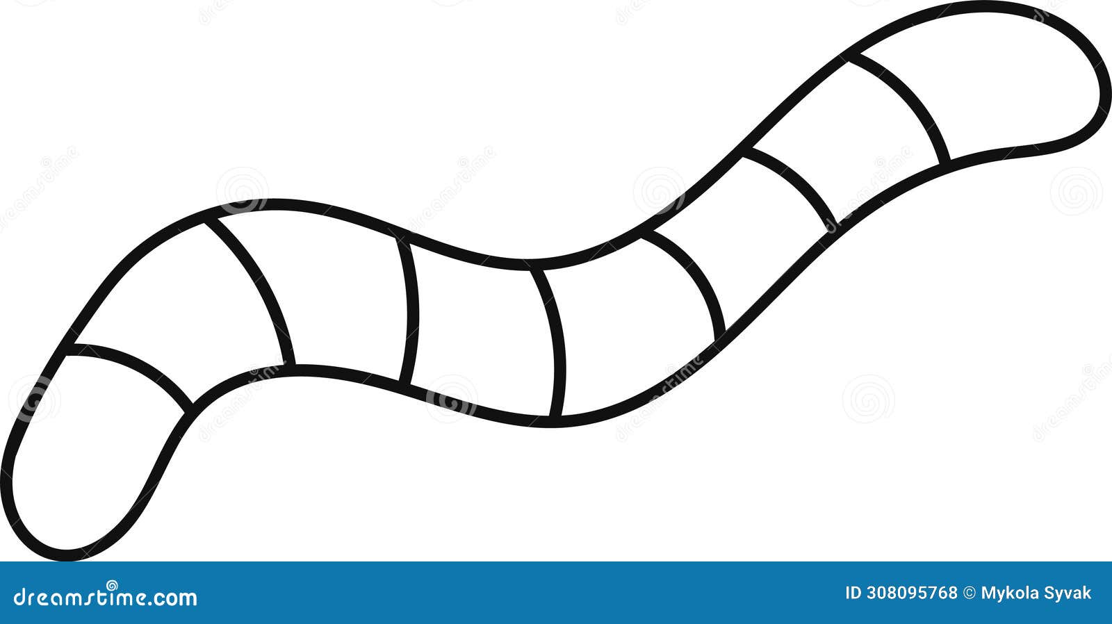 Worm Insect Lined stock vector. Illustration of pest - 308095768