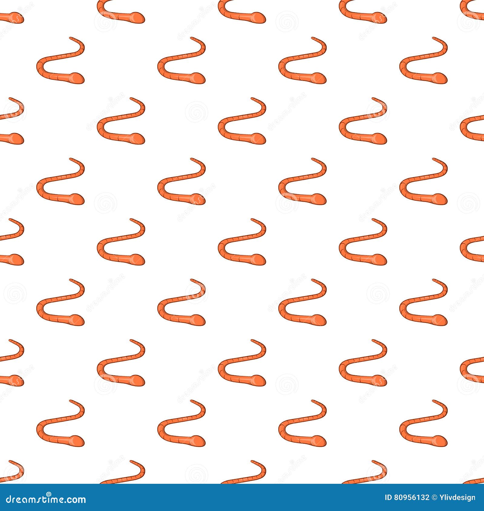 Worm Pattern, Cartoon Style Stock Vector - Illustration of long, fauna ...