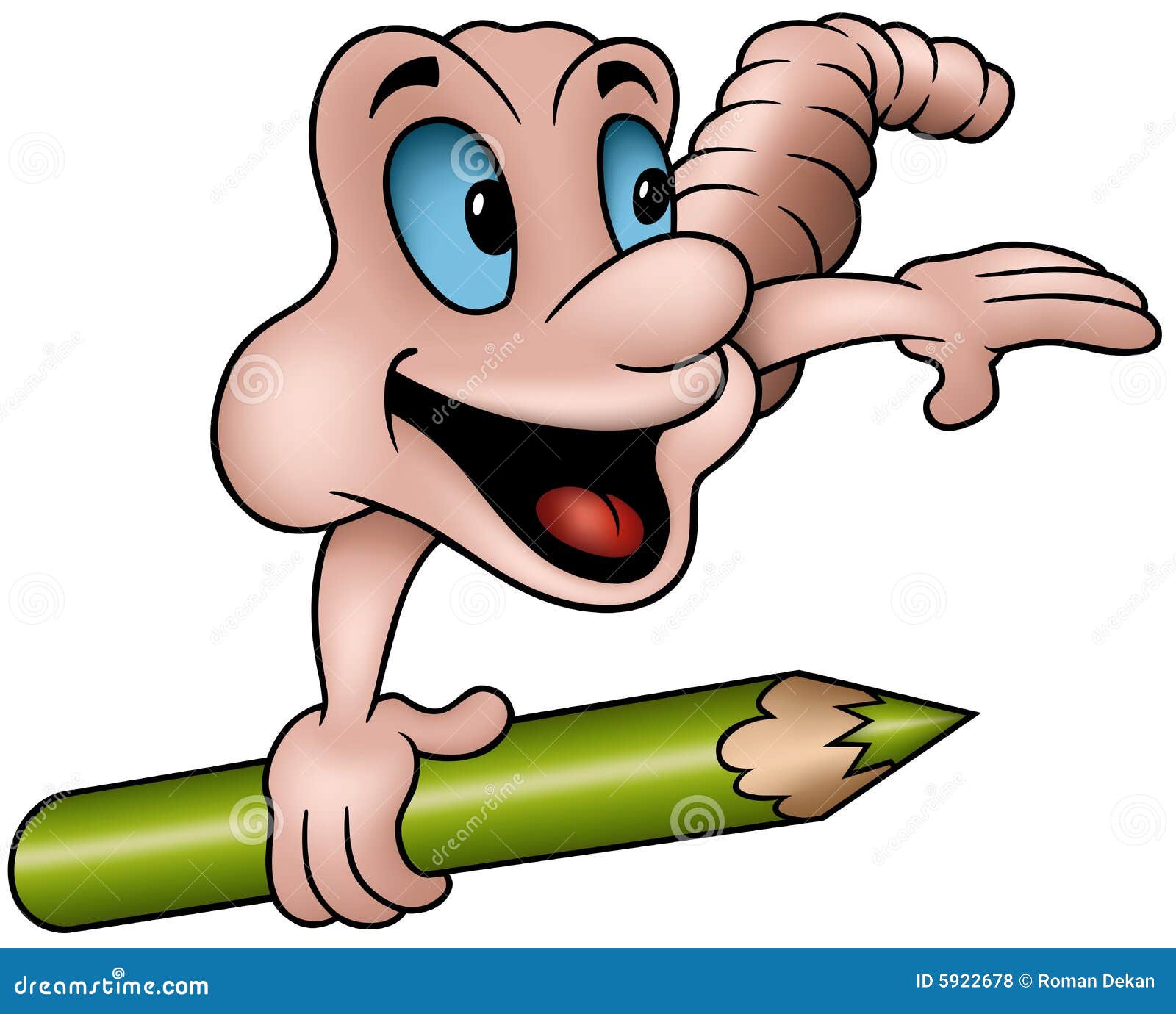 Worm and Pencil stock vector. Illustration of vector, isolated - 5922678