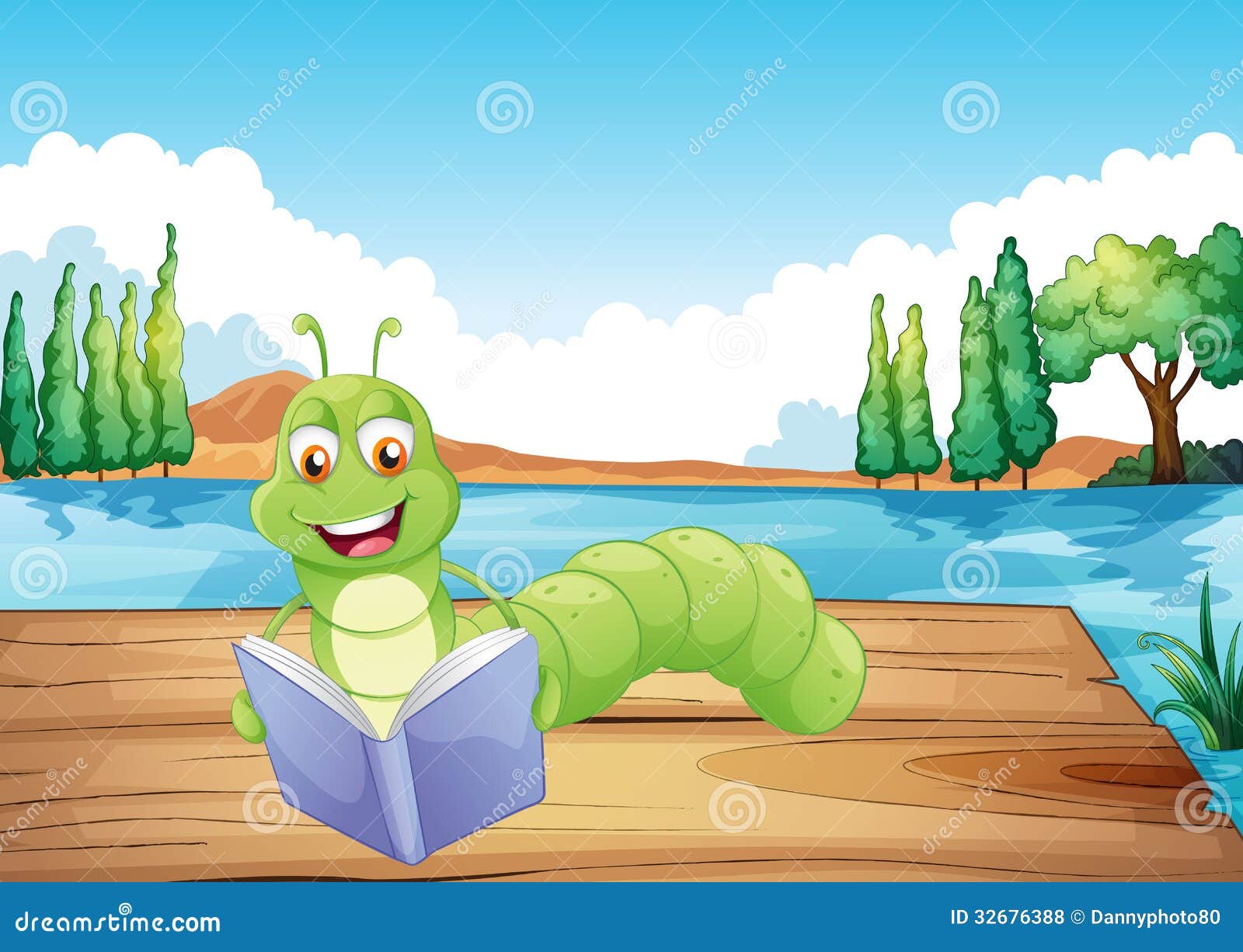 A worm reading a book stock vector. Illustration of pest - 32676388