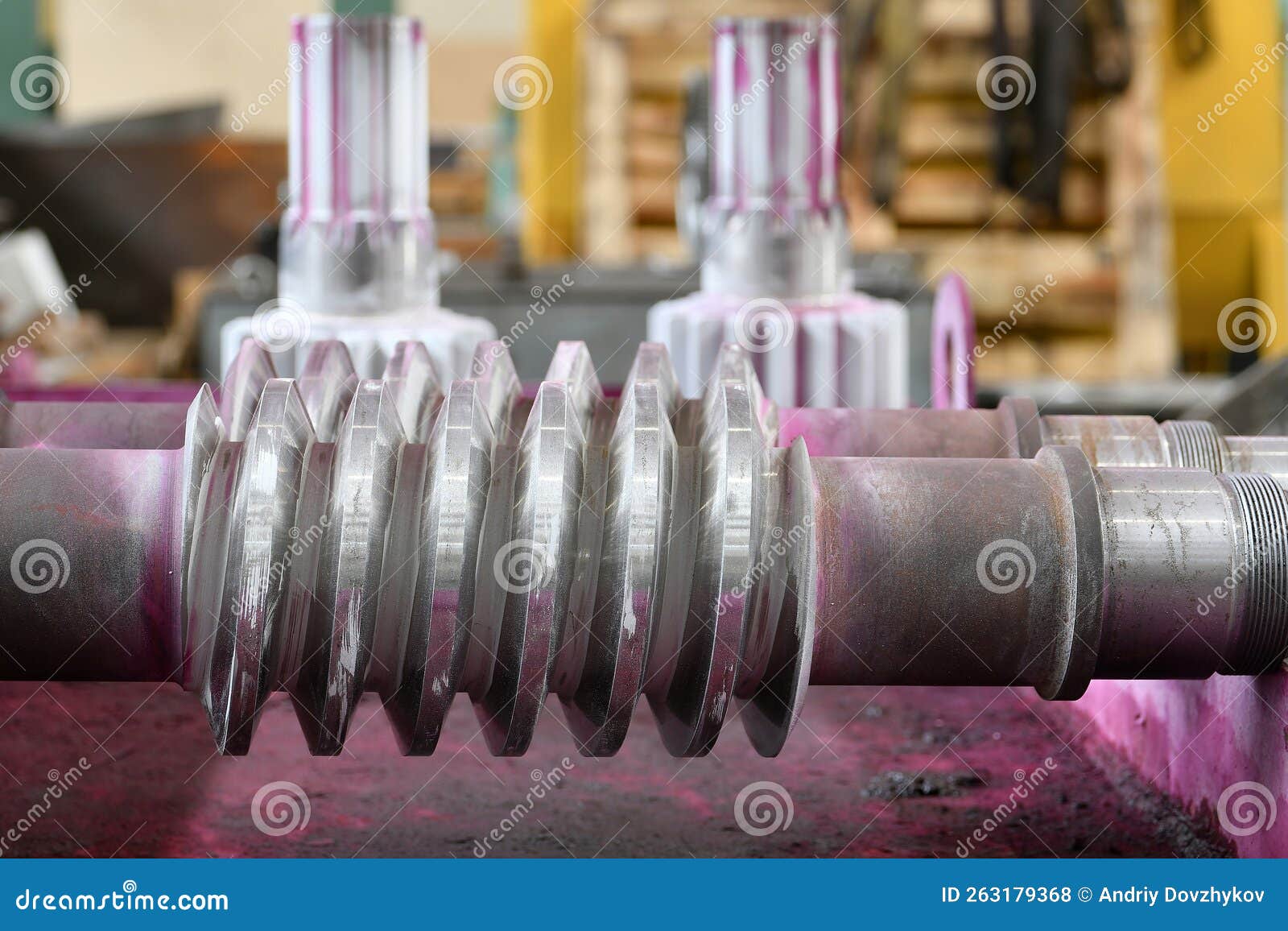 Worm Shaft in Warehouse, Tool Making in Production Stock Photo - Image ...