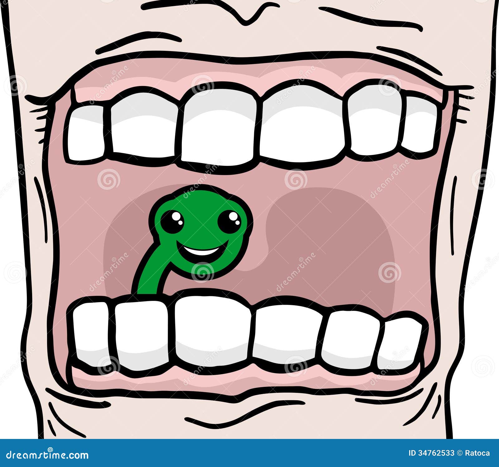 Worm tooth stock vector. Illustration of label, puppet - 34762533