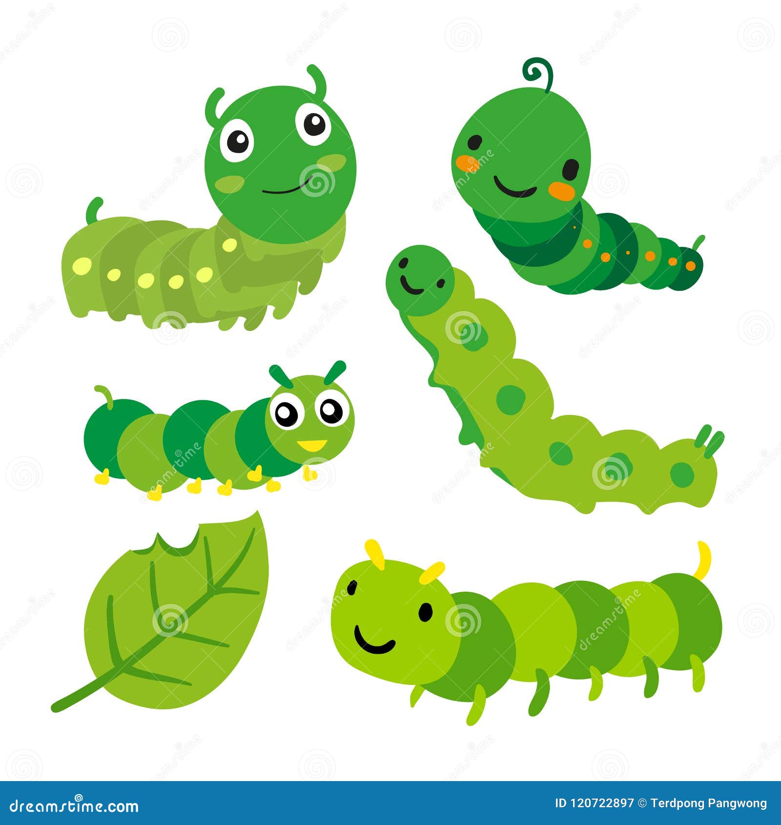 Worm Vector Collection Design Stock Illustration - Illustration of ...