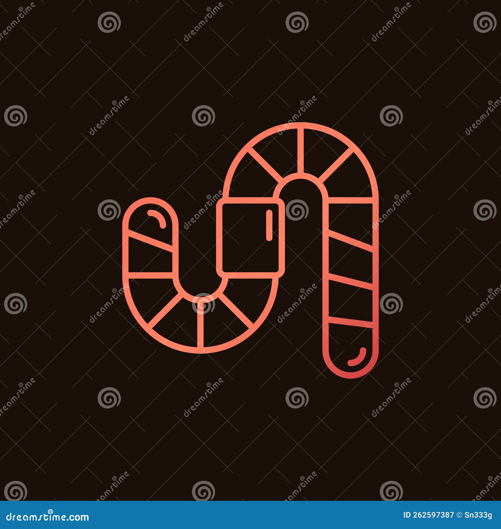 Worm Vector Concept Simple Colorful Icon or Sign in Line Style Stock ...