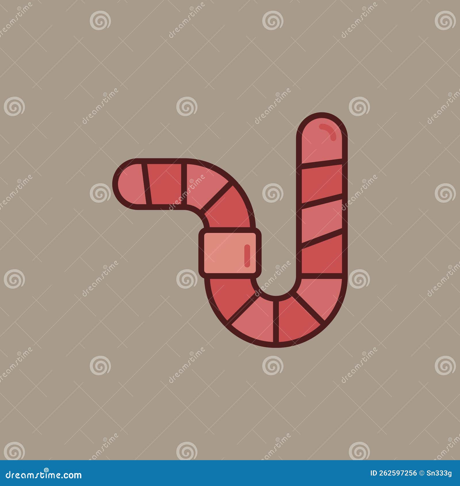 Worm Vector Concept Simple Red Icon or Symbol Stock Vector ...