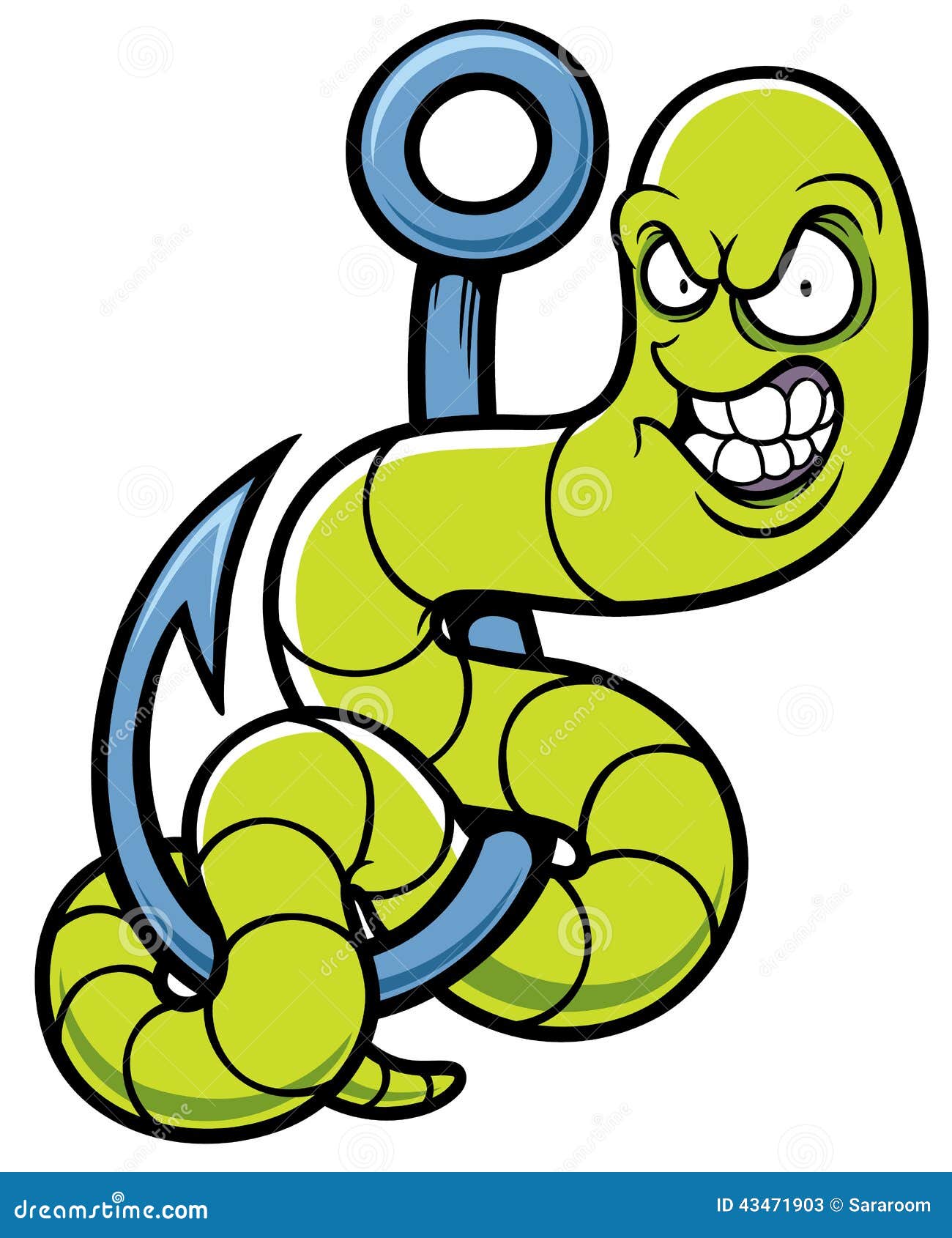 Worm stock vector. Illustration of scared, cartoon, character - 43471903