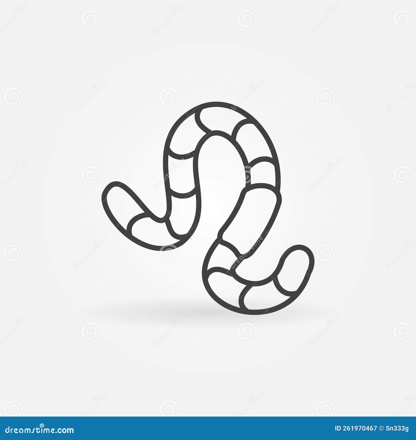 Worm Vector Thin Line Concept Earthworm Icon or Sign Stock Vector ...