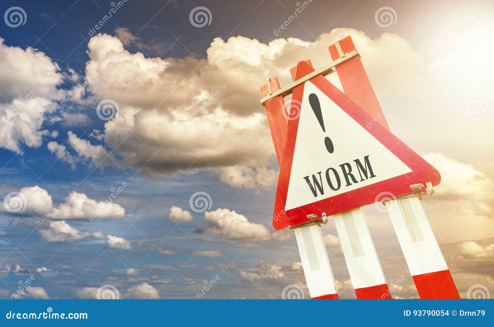 Worm warning sign road stock photo. Image of danger, intelligence ...