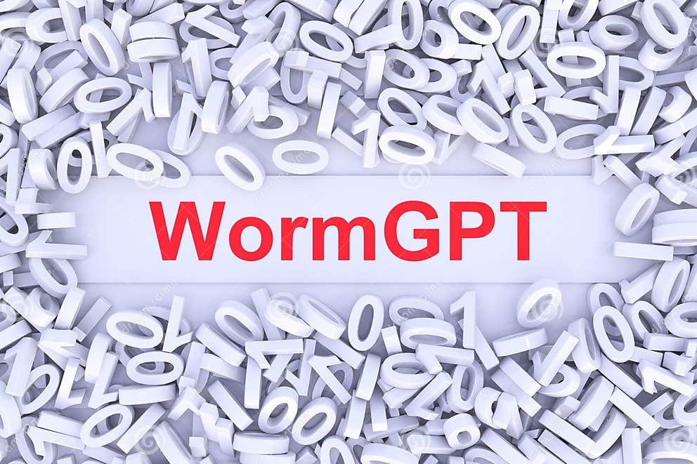 WormGPT Concept Scattered Binary Code 3D Stock Illustration ...