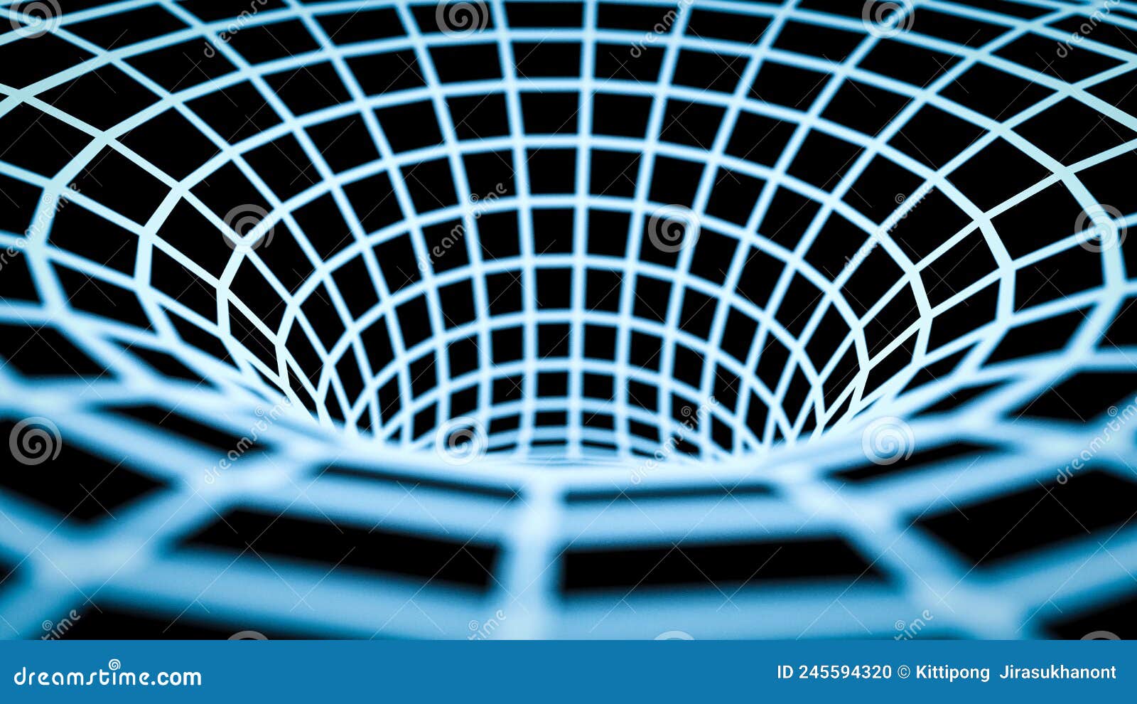 Wormhole or black hole stock illustration. Illustration of digital ...