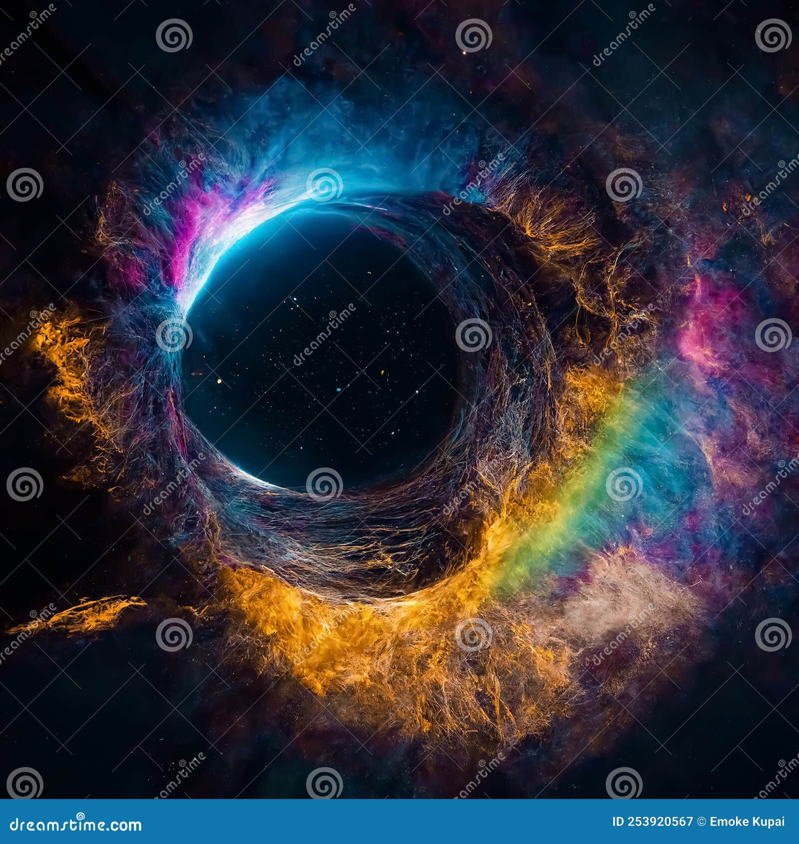 Wormhole Digital Art stock illustration. Illustration of star - 253920567