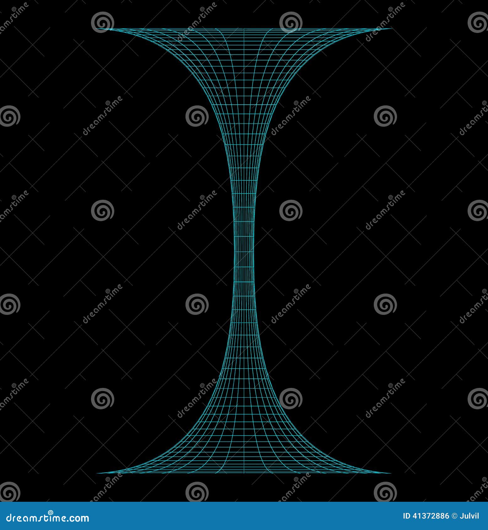 Wormhole model stock illustration. Illustration of cosmos - 41372886