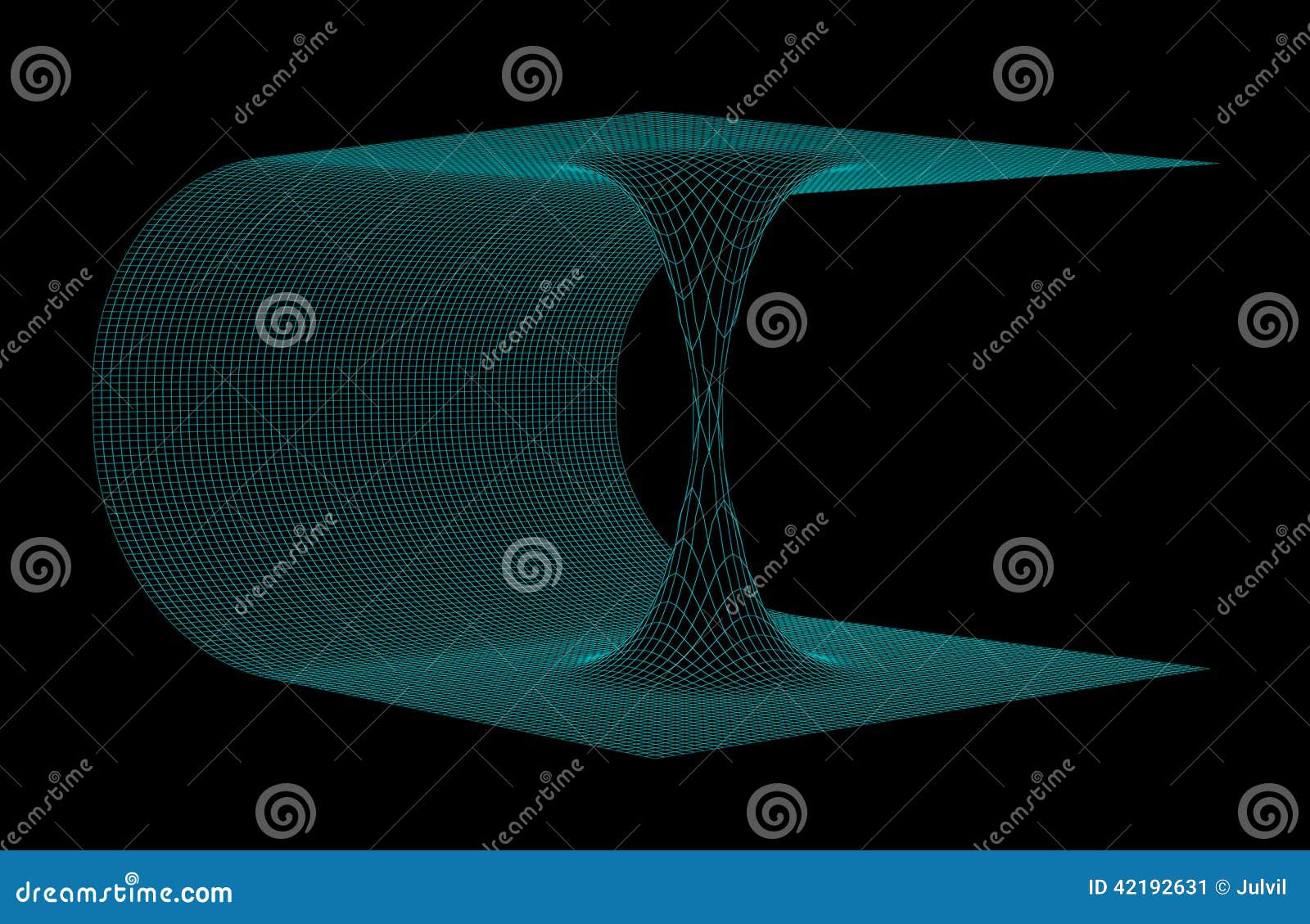 Wormhole model stock illustration. Illustration of line - 42192631