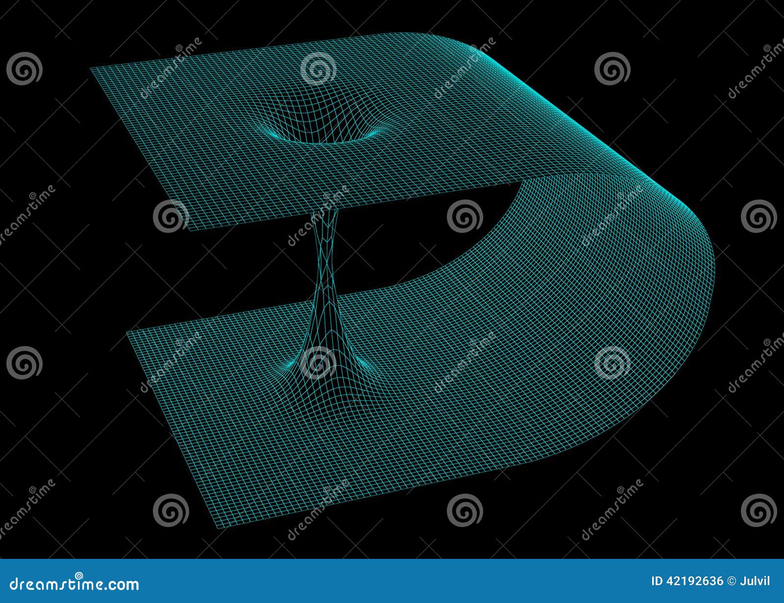 Wormhole model stock illustration. Illustration of blackhole - 42192636