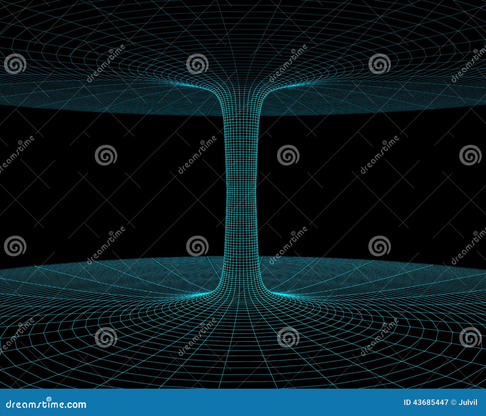 Wormhole model stock illustration. Illustration of physical - 43685447