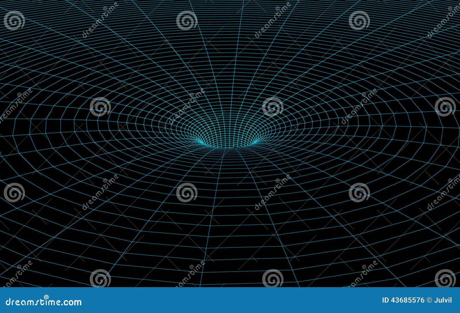 Wormhole model stock illustration. Illustration of danger - 43685576