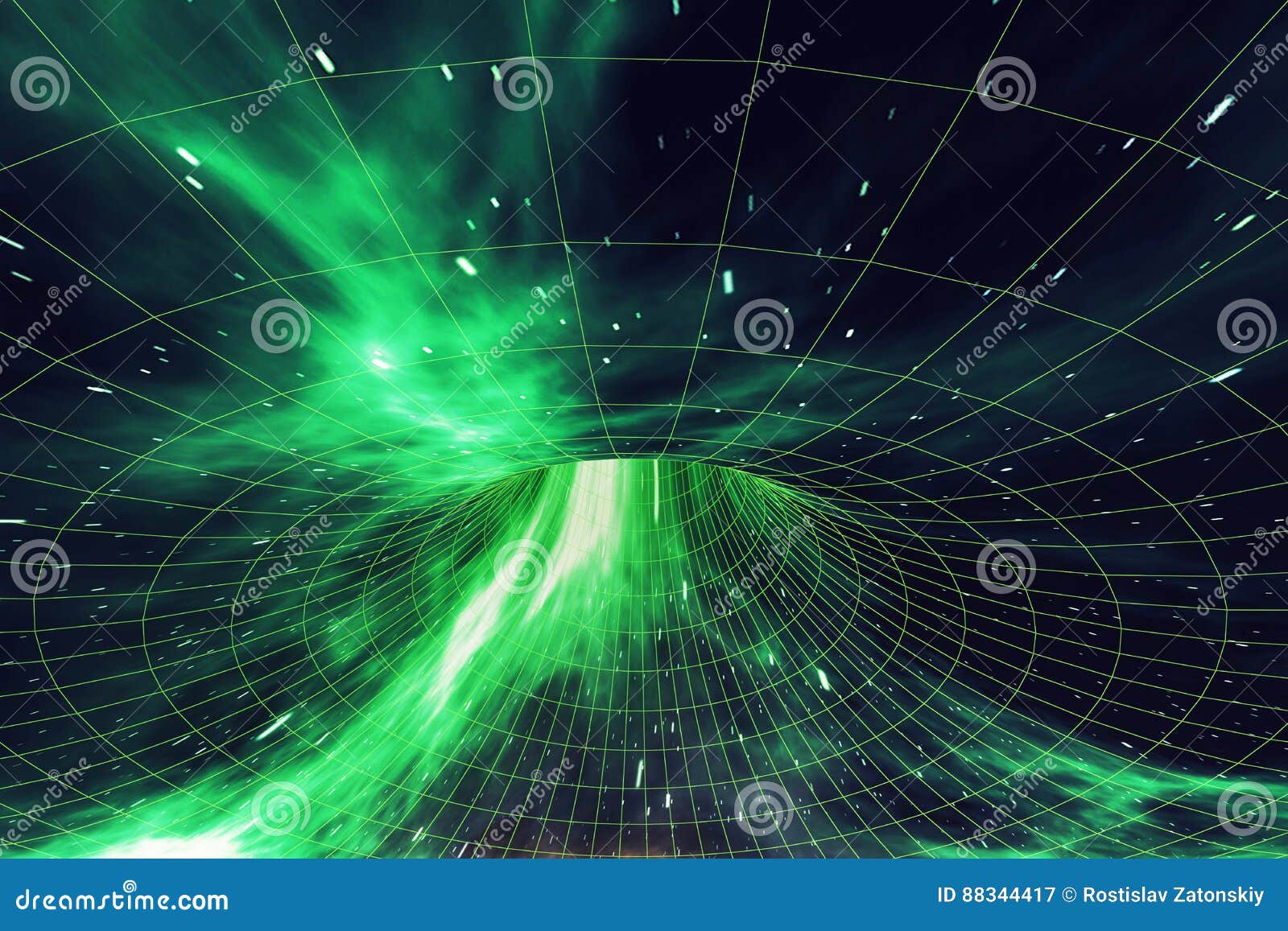 Interstellar, Time Travel And Hyper Jump In Space. Stock Photo ...