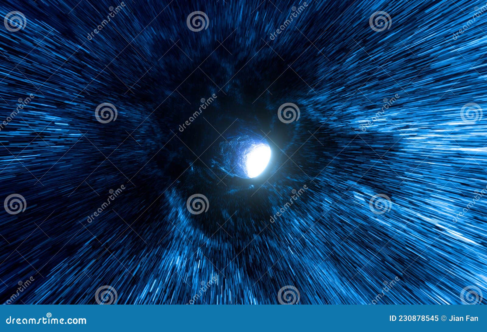 Wormholes and Glowing Tunnels, 3d Rendering Stock Illustration ...