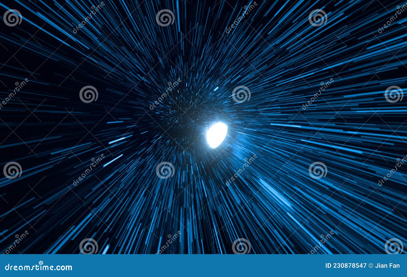 Wormholes and Glowing Tunnels, 3d Rendering Stock Illustration ...