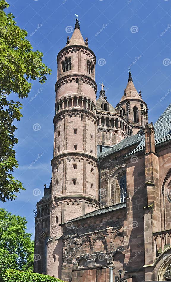 Worms Cathedral stock image. Image of style, cathedral - 23193291