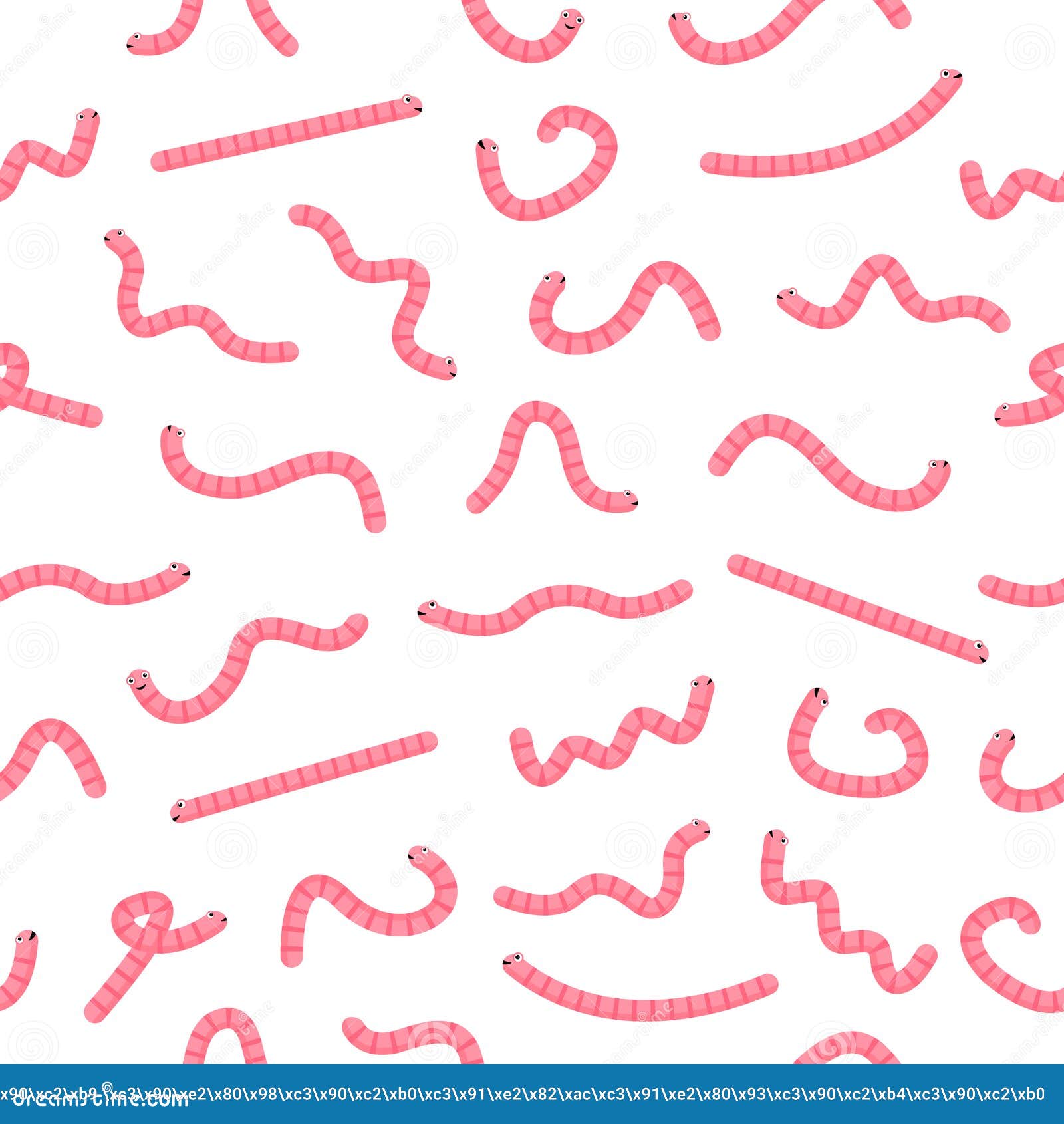 Worms Character Set. Colorful Cartoon Earthworms Collection. Royalty ...