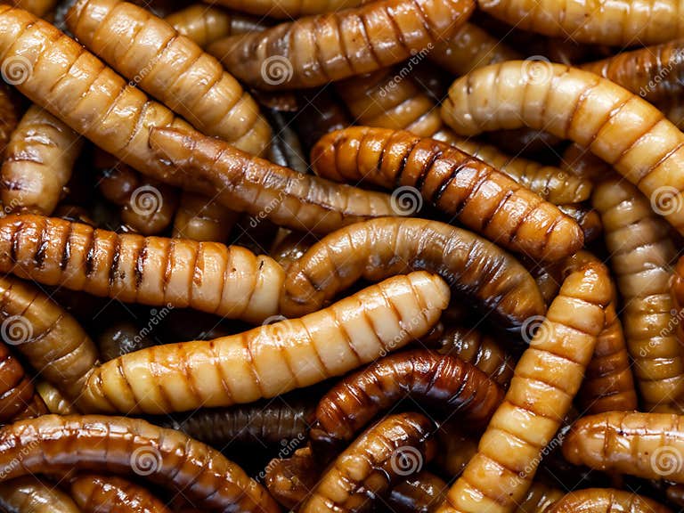 Worms in the Food Background Stock Image - Image of worms, cuisine ...