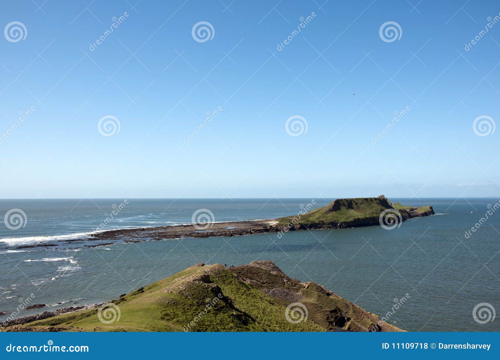 Worms Head stock photo. Image of ocean, south, tide, wales - 11109718
