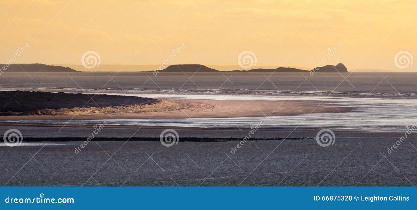 Worms Head and North Gower stock photo. Image of coast - 66875320