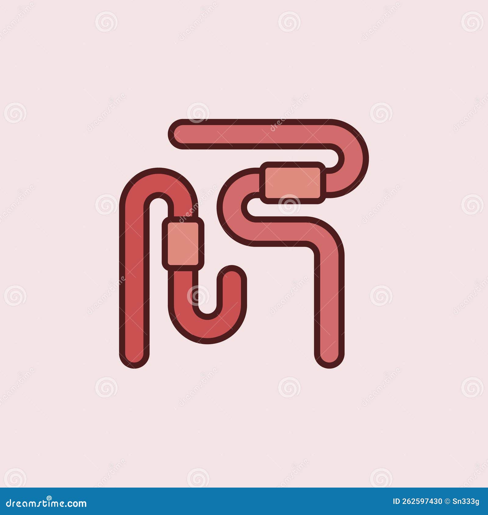 Worms Vector Concept Simple Red Icon or Symbol Stock Vector ...