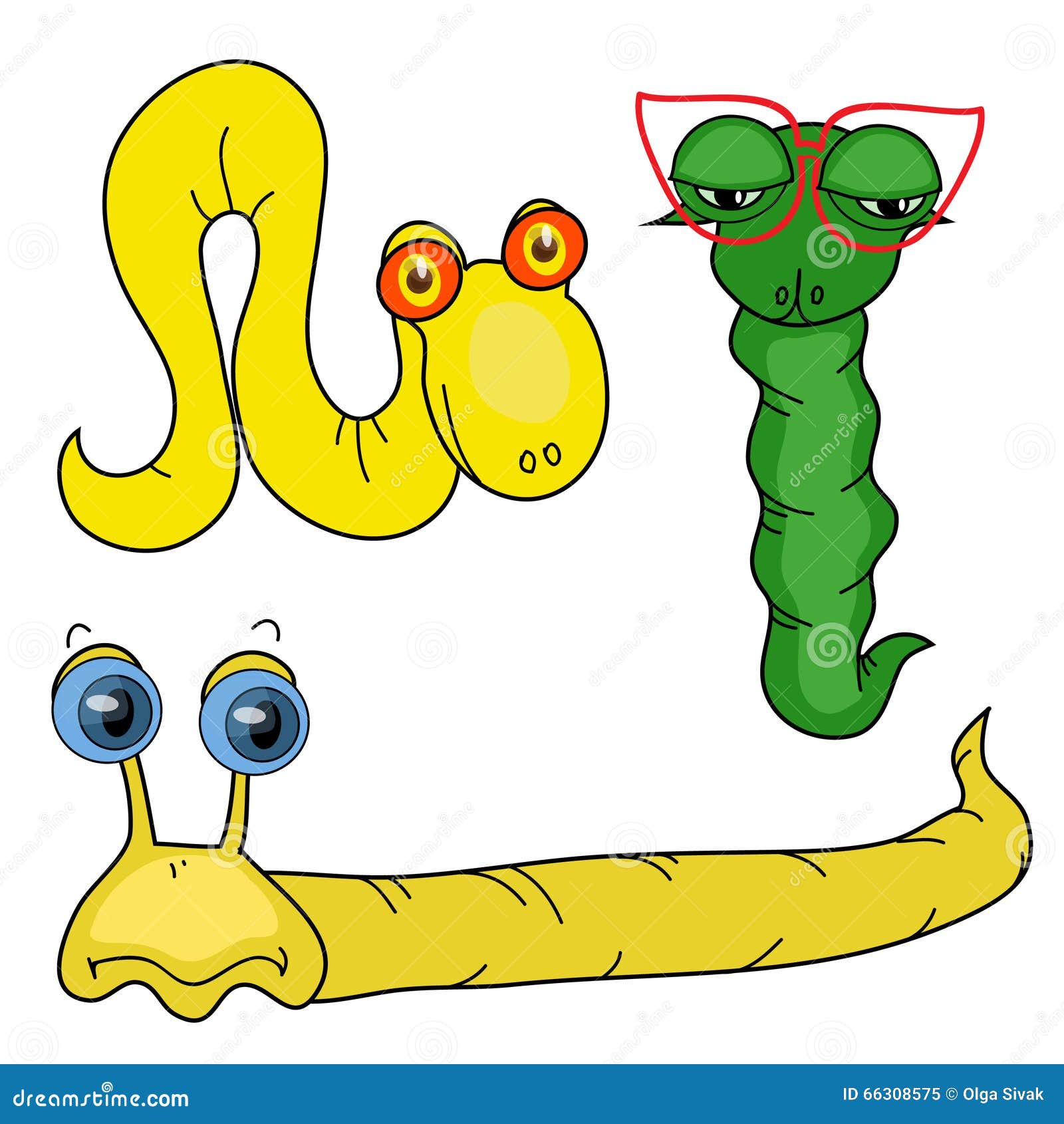 Worms stock vector. Illustration of design, animal, home - 66308575