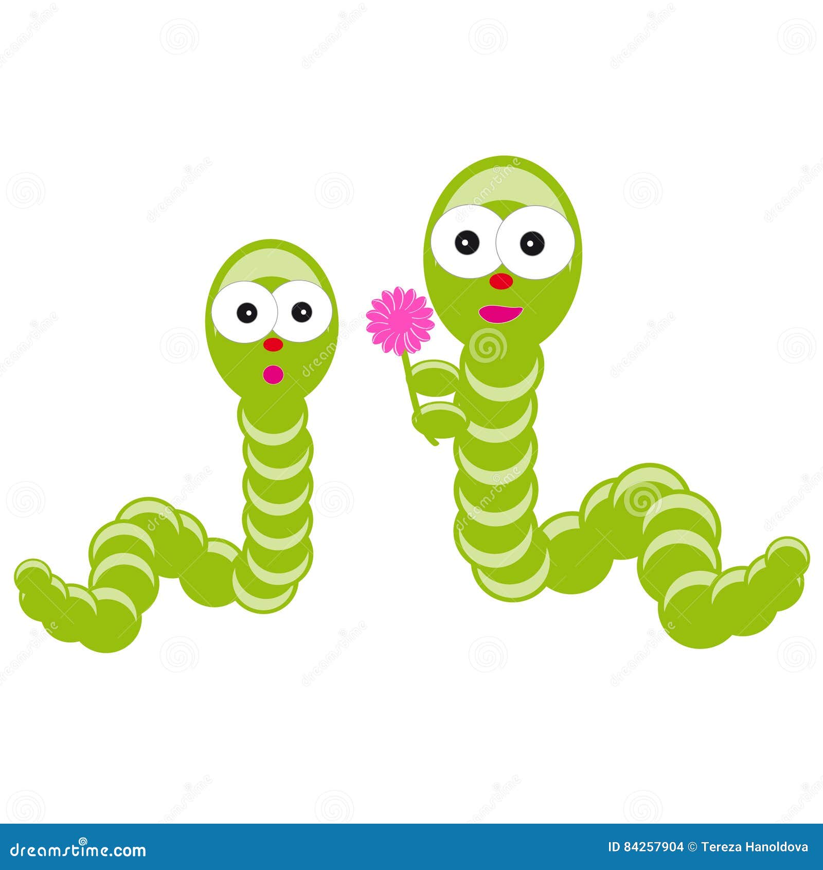 Green Worms Vector Illustration | CartoonDealer.com #24248184