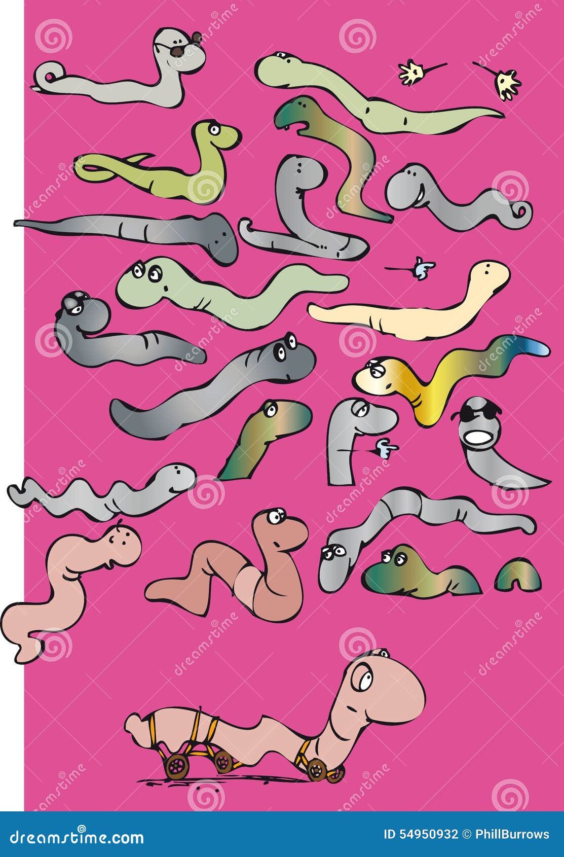 Worms stock vector. Illustration of simple, changeable - 54950932