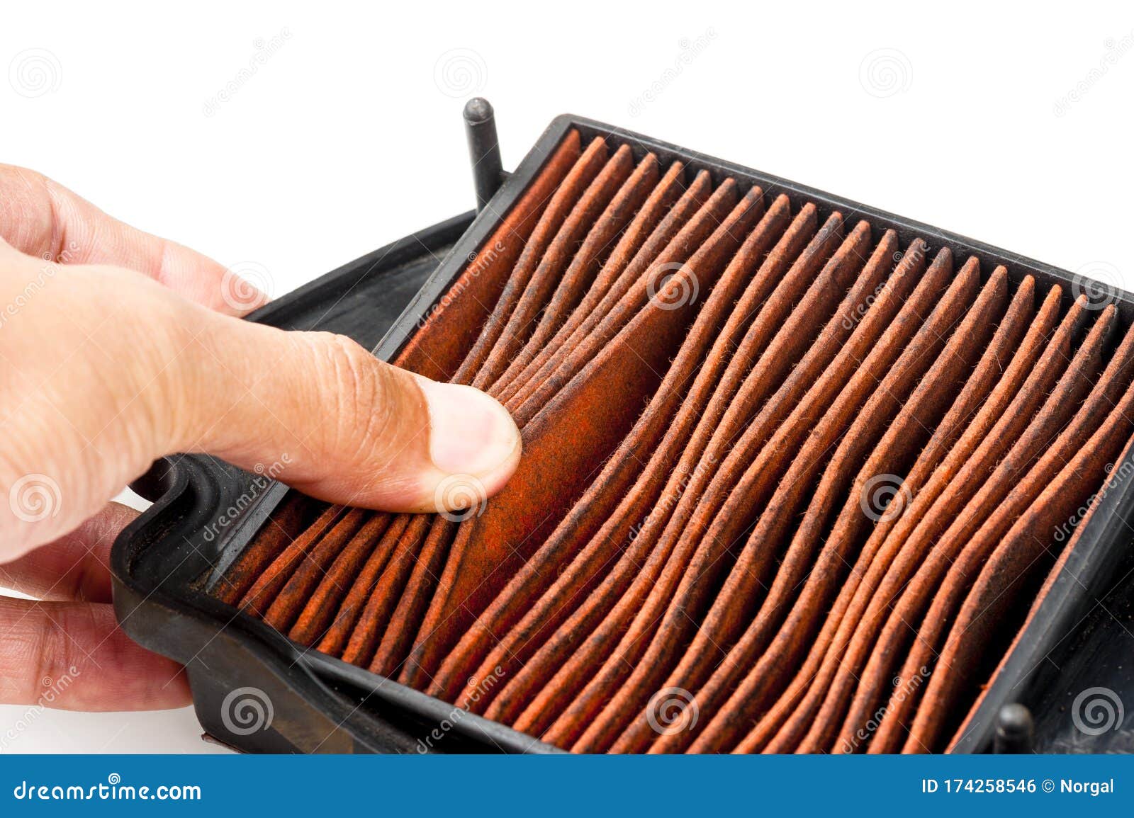 Worn air filter stock photo. Image of replacement, engine - 174258546